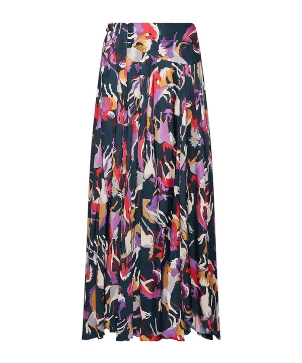 Marella Printed Viscose Twill Skirt
