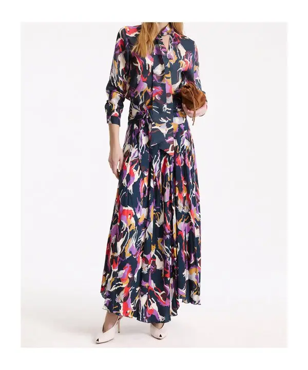 Marella Printed Viscose Twill Skirt