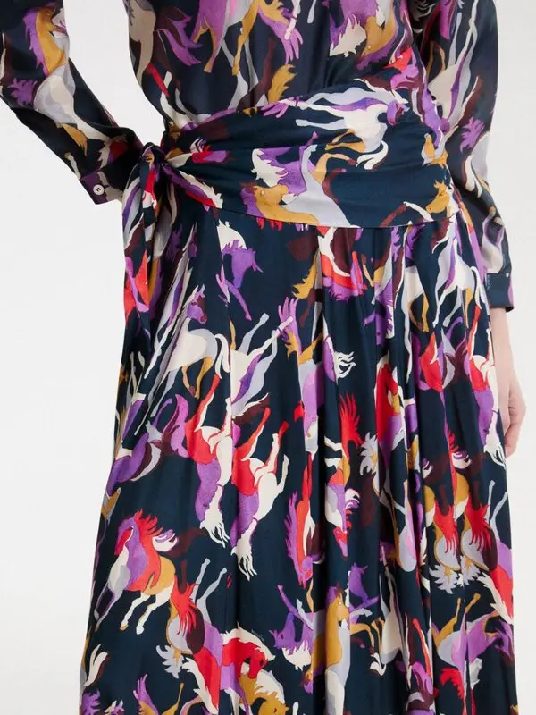 Marella Printed Viscose Twill Skirt