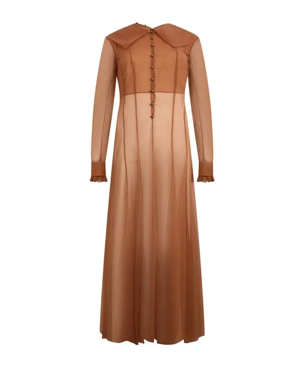 Philosophy Di Lorenzo Serafini Sheer Long Dress