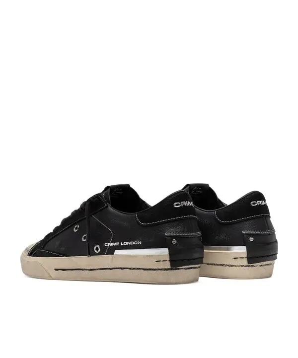 CRIME LONDON Stitch Detail Low-top Sneakers - Midnight Black