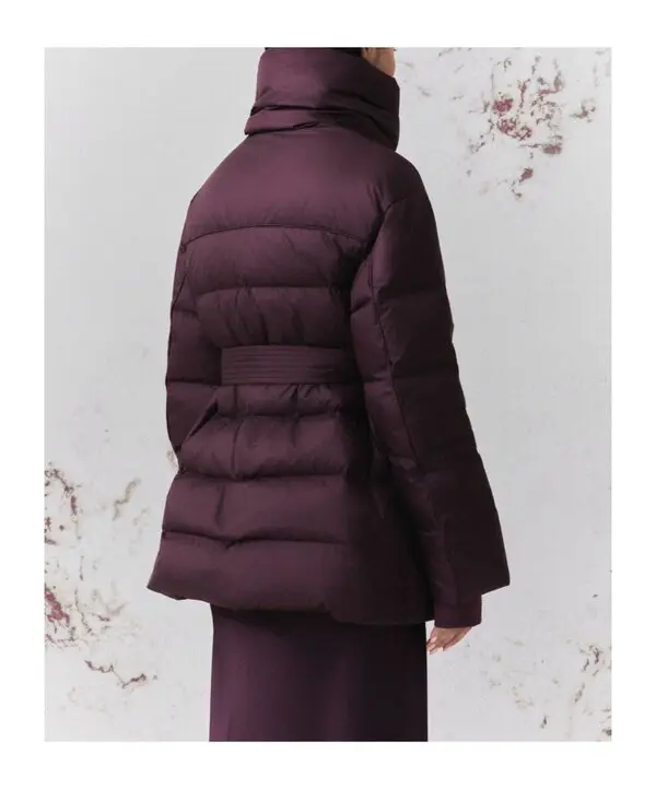 Marella Quilted Down Jacket With Belt