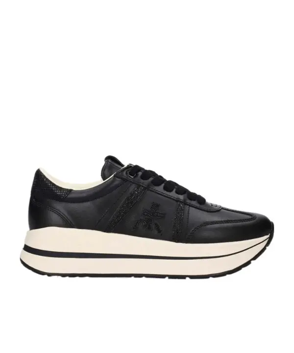Premiata Lace-up Sneakers With Patchwork Detail