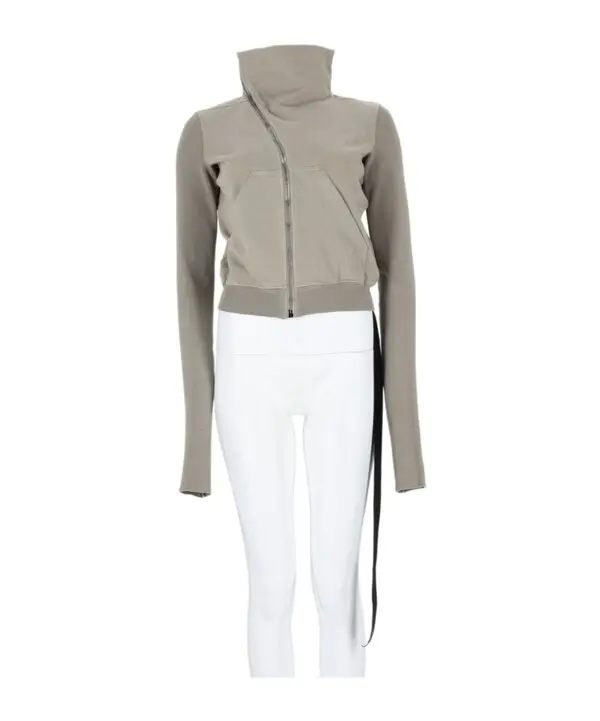 Rick Owens High-neck Zip-up Jacket - Grey