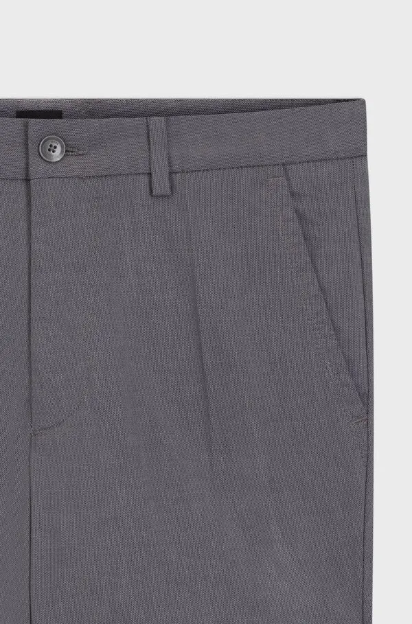 Hugo Boss Pressed-crease Tapered Trousers