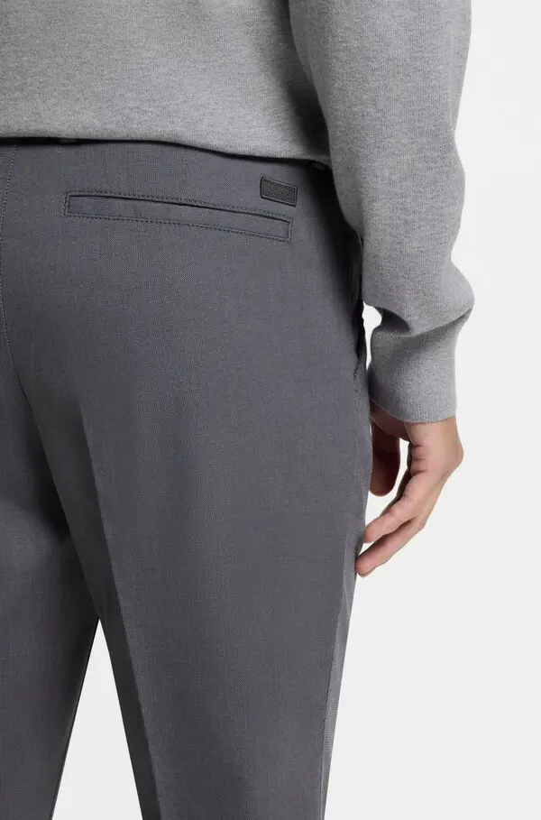 Hugo Boss Pressed-crease Tapered Trousers