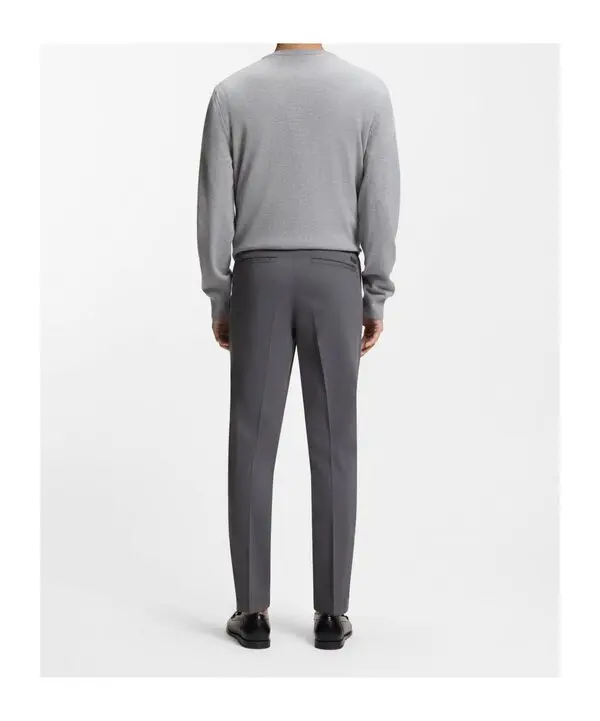 Hugo Boss Pressed-crease Tapered Trousers