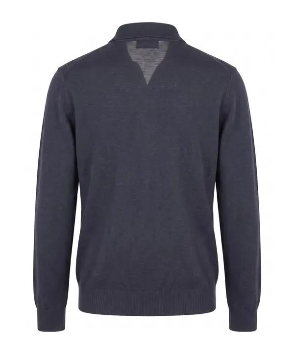 Altea Long Sleeve Polo-neck Sweater - Navy
