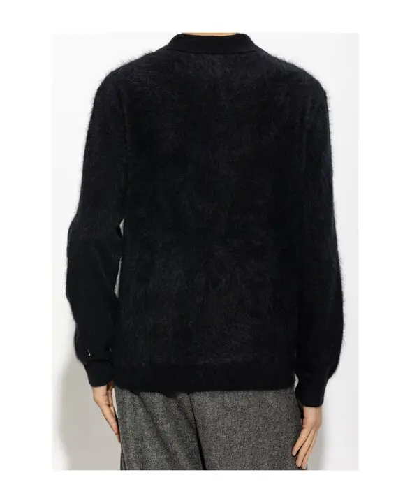 LISA YANG Omar Brushed Knit Polo Top