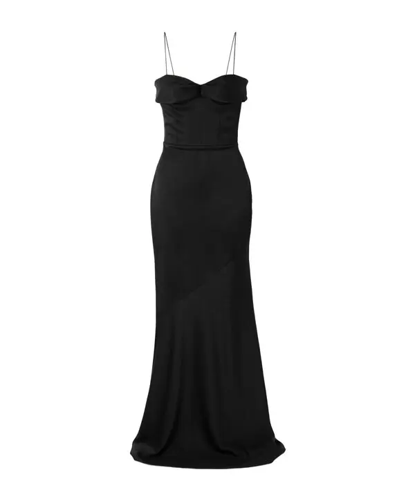 Alex Perry Satin Mermaid Evening Gown