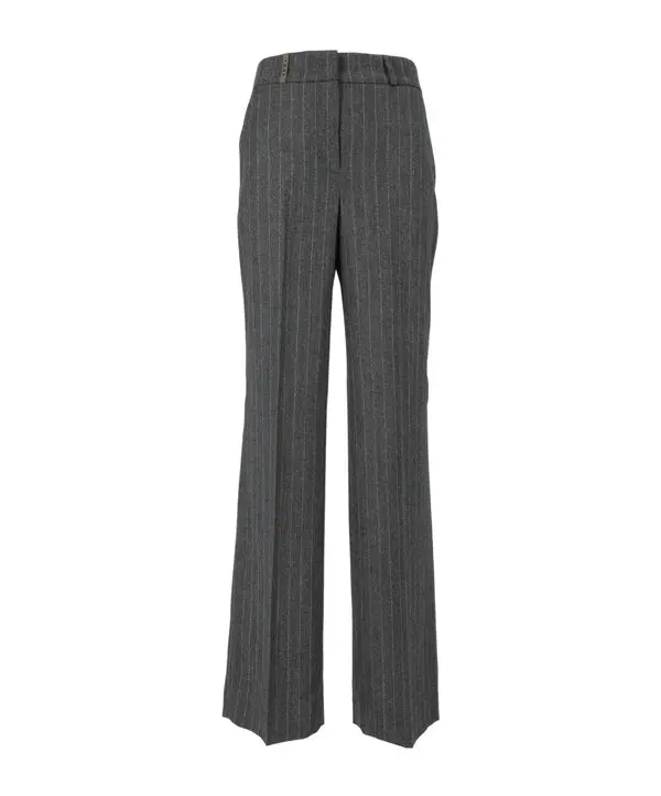 Peserico Pinstripe Pleated Trousers