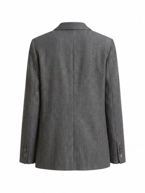 Peserico Glitter-effect Pinstripe Blazer