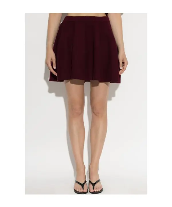 LISA YANG Pleated Knit Mini Skirt