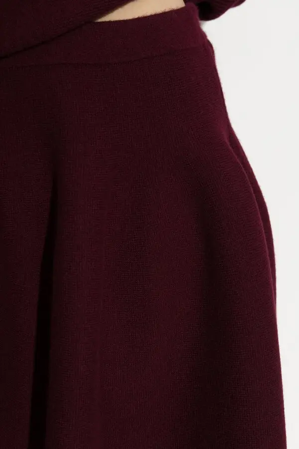 LISA YANG Pleated Knit Mini Skirt