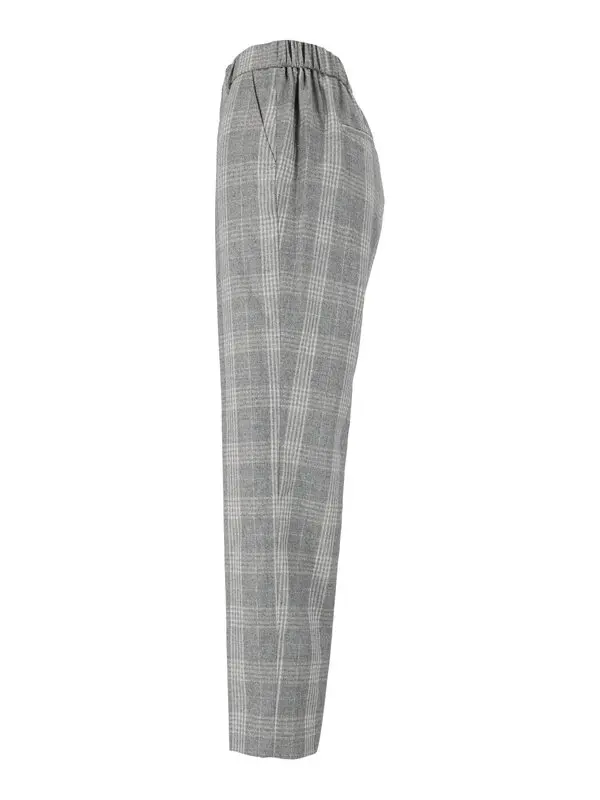 Peserico Check Pattern Trousers
