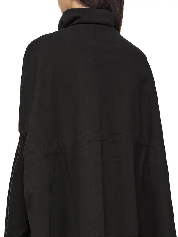 Rick Owens Asymmetric Zip Funnel Neck Sweatshirt