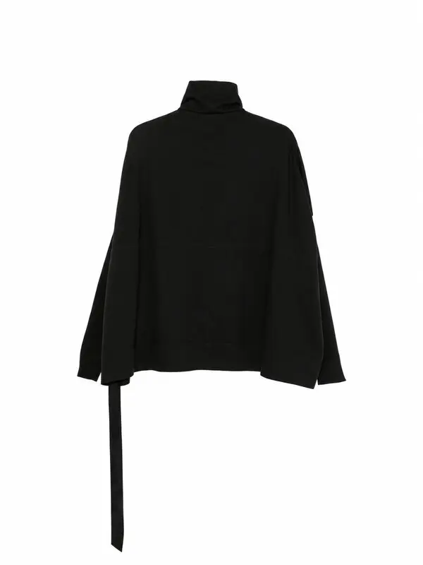 Rick Owens Asymmetric Zip Funnel Neck Sweatshirt