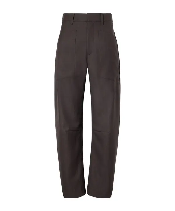 NILI LOTAN Dark Brown Cargo Pants