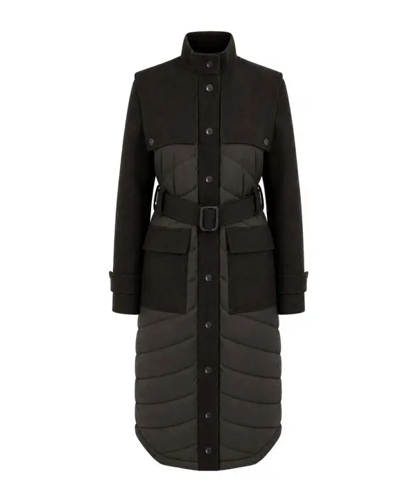 Patrizia Pepe Quilted Panelled Coat