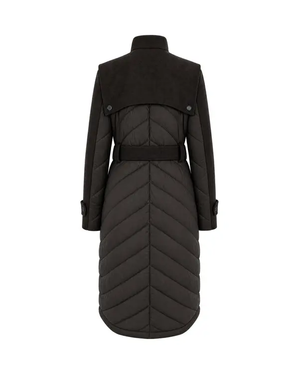 Patrizia Pepe Quilted Panelled Coat