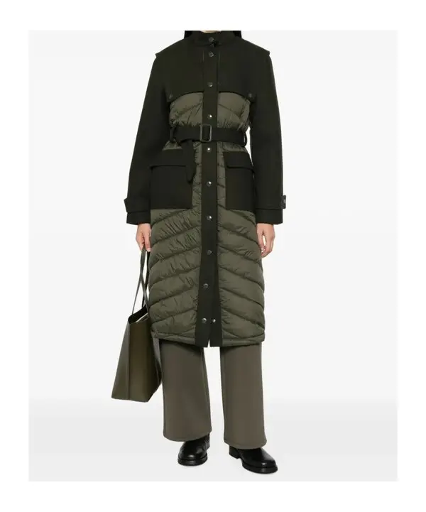 Patrizia Pepe Quilted Panelled Coat