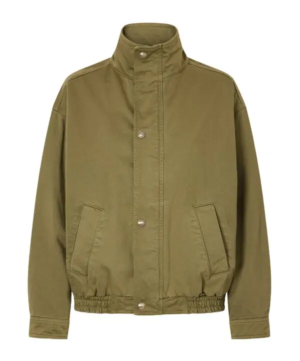 NILI LOTAN Cropped Stand Collar Work Jacket