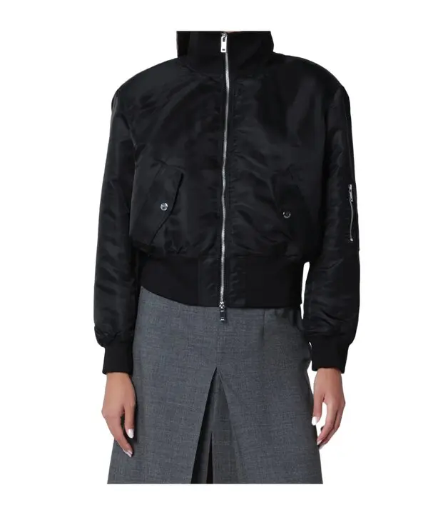 THE FRANKIE SHOP Short Storm Technical Fabric Bomber Jacket