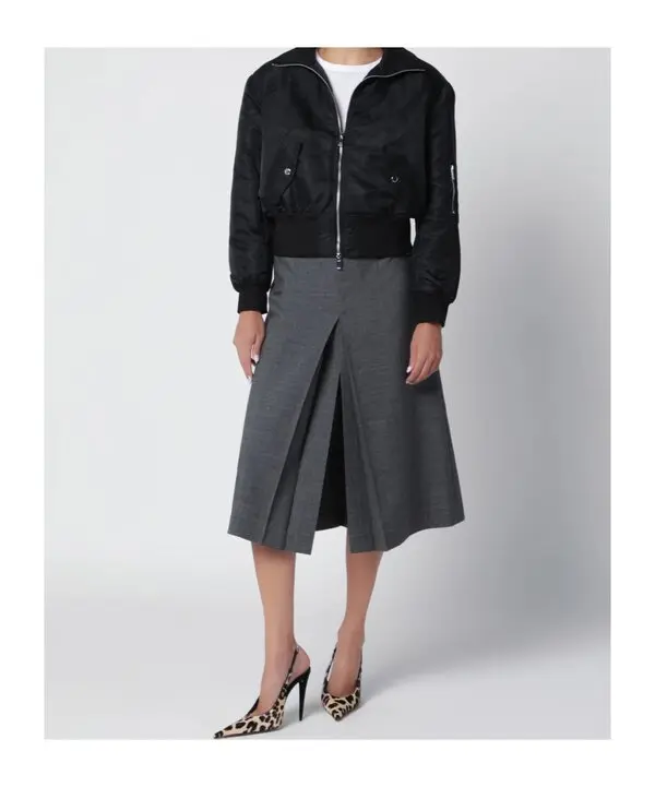THE FRANKIE SHOP Short Storm Technical Fabric Bomber Jacket