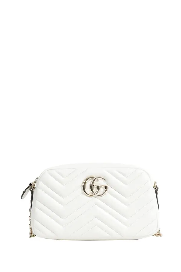 Gucci Gg Marmont Small Camera Bag - White