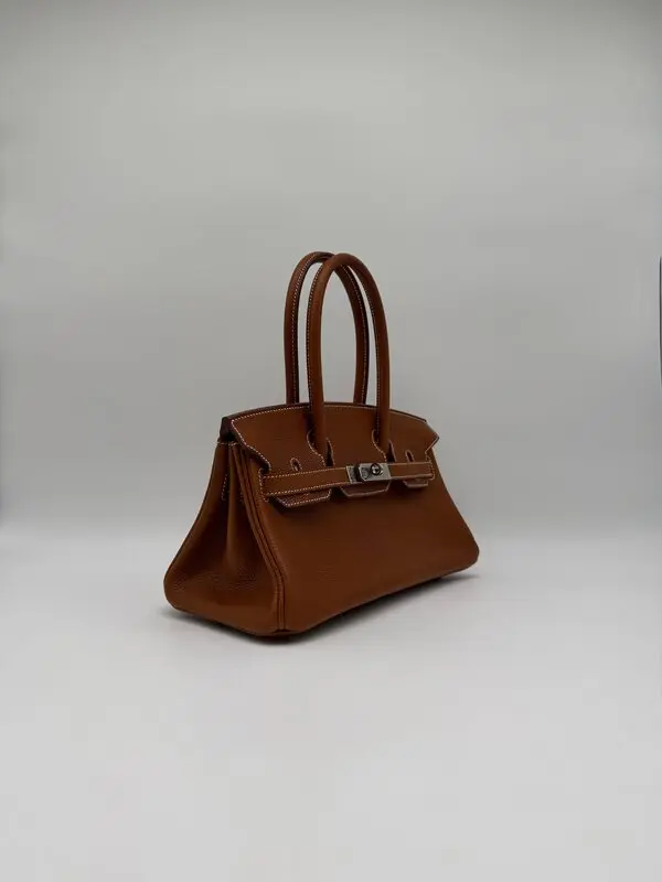Hermès Birkin Shoulder Bag In Fauve Barenia Leather With Palladium Hardware