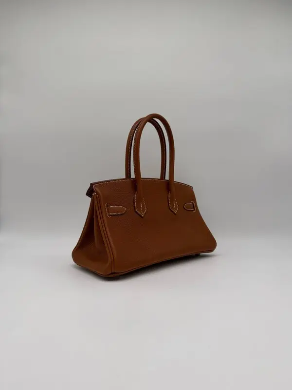Hermès Birkin Shoulder Bag In Fauve Barenia Leather With Palladium Hardware