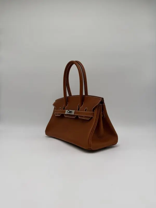 Hermès Birkin Shoulder Bag In Fauve Barenia Leather With Palladium Hardware