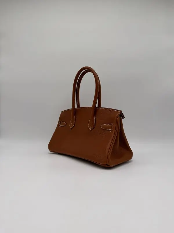 Hermès Birkin Shoulder Bag In Fauve Barenia Leather With Palladium Hardware