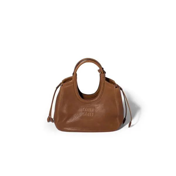 Miu Miu Nappa Leather Tote Bag - Oak