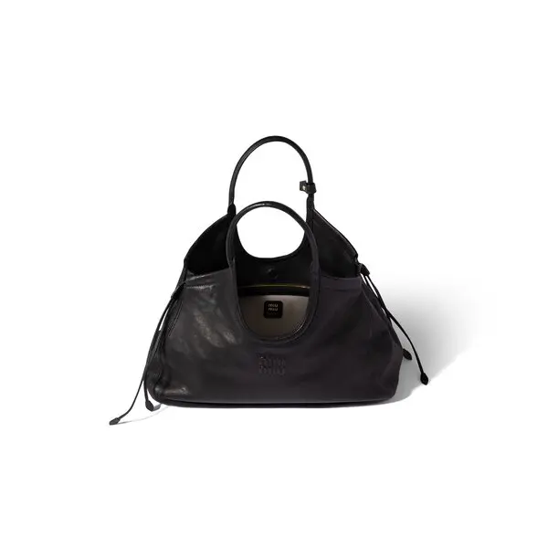 Miu Miu Nappa Leather Shopping Bag - Black