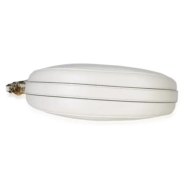 Prada Soft Calfskin Arqué Shoulder Bag - White