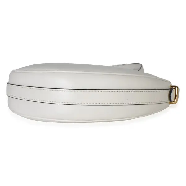 Prada Soft Calfskin Arqué Shoulder Bag - White