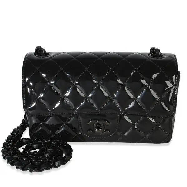 Chanel Quilted Patent Rectangular Flap Bag