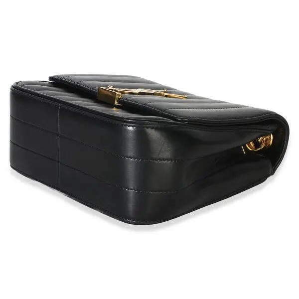 Saint Laurent Lambskin Matelassé Monogram Vicky Chain Bag