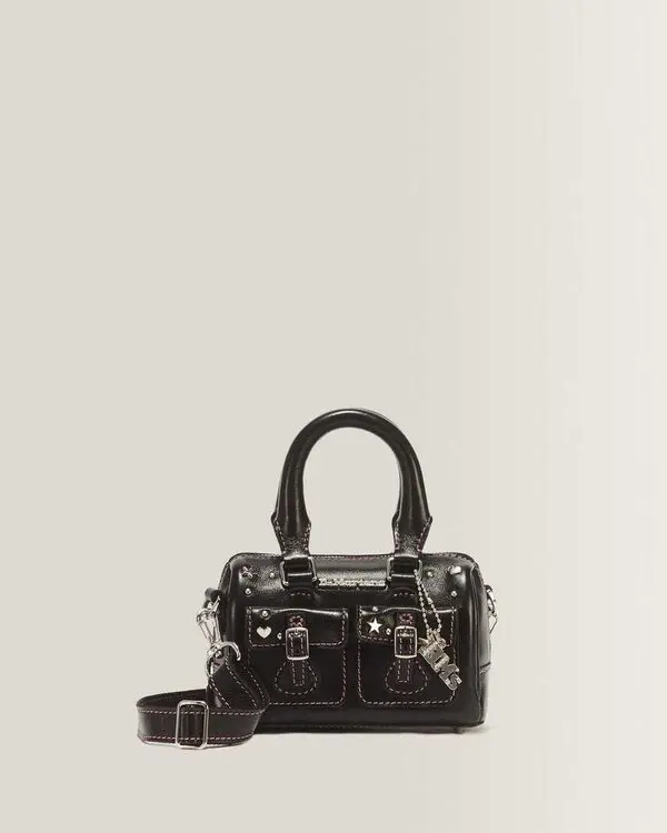 Dr. Martens Mini Top Handle Bag In Milled Gloss Leather