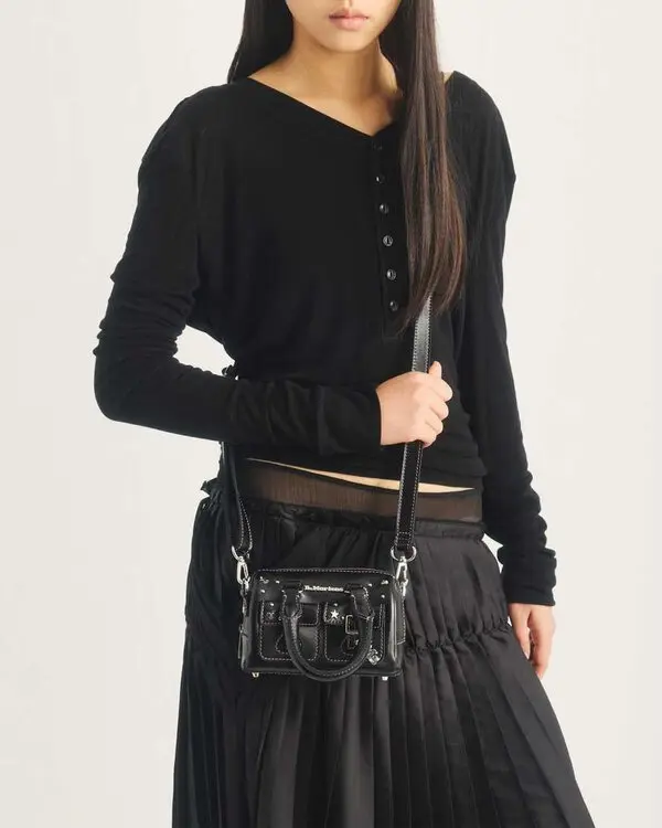 Dr. Martens Mini Top Handle Bag In Milled Gloss Leather
