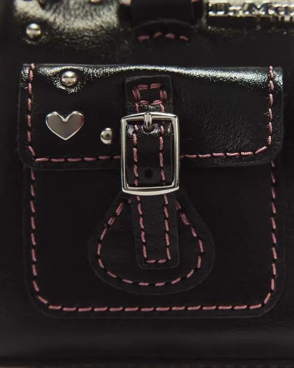 Dr. Martens Mini Top Handle Bag In Milled Gloss Leather