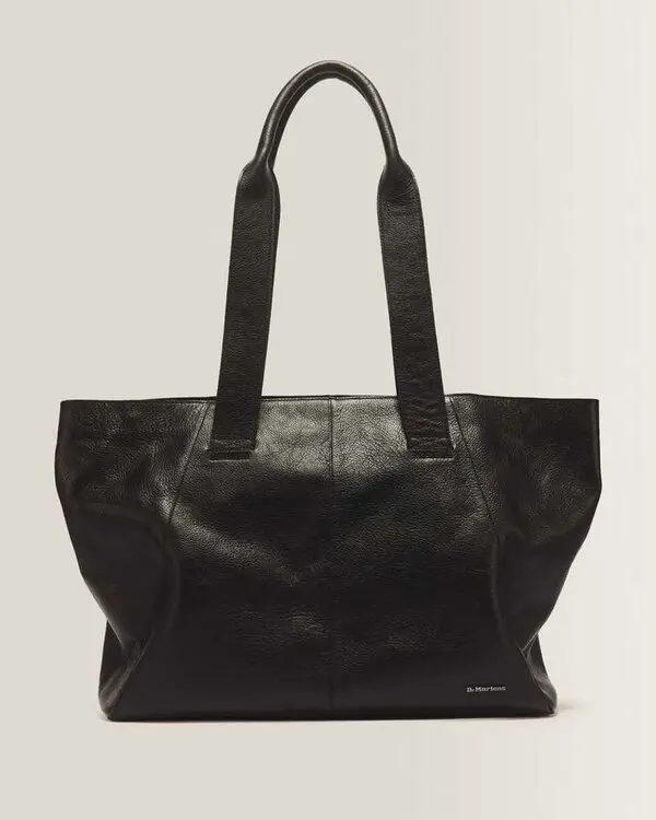 Dr. Martens Maxi Overdrive Leather Tote Bag With Laptop Sleeve And Pouch