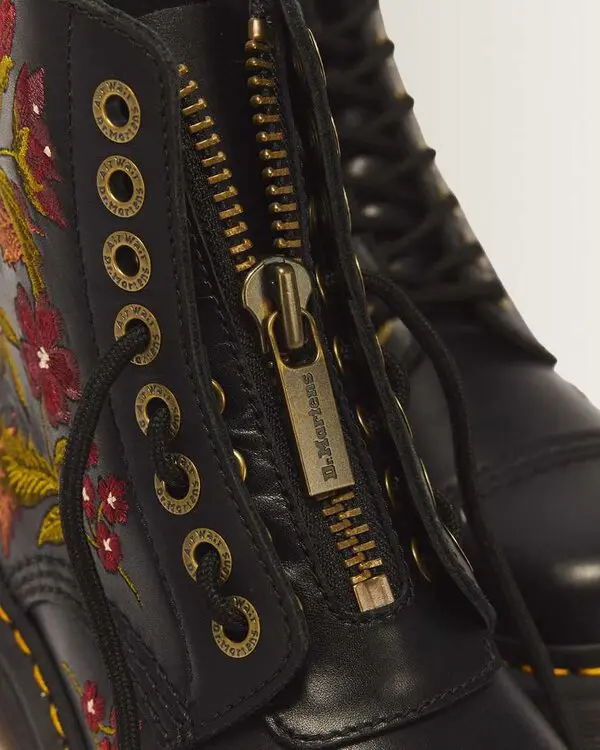 Dr. Martens Sinclair Floral Leather Lace-up Boots