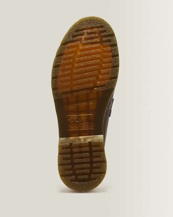 Dr. Martens Adrian Tassel Loafers In Ambassador Leather With Yellow Stitching