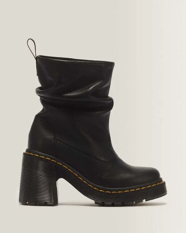Dr. Martens Kasey Lo Virginia Leather Heeled Boots