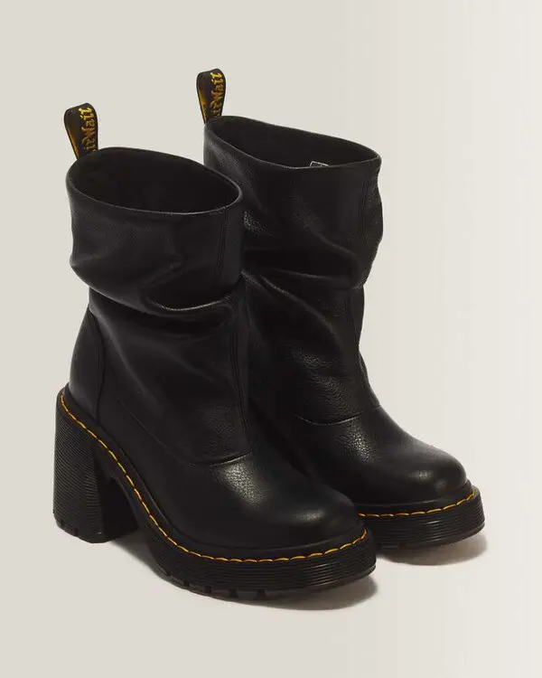 Dr. Martens Kasey Lo Virginia Leather Heeled Boots