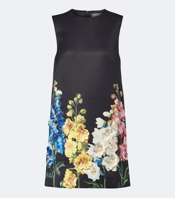 LEO LIN Yvonne Floral-appliqué Minidress