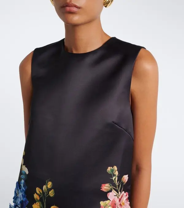 LEO LIN Yvonne Floral-appliqué Minidress