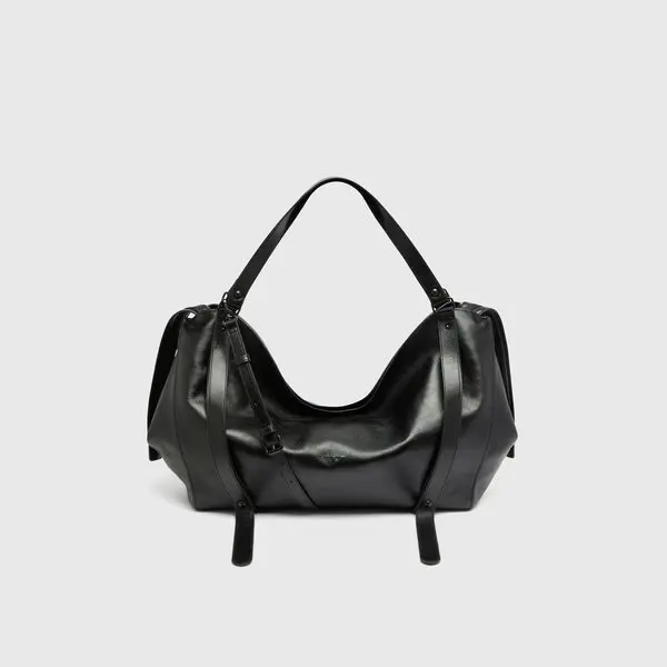DIESEL® D-one Leather Duffle Bag - Black